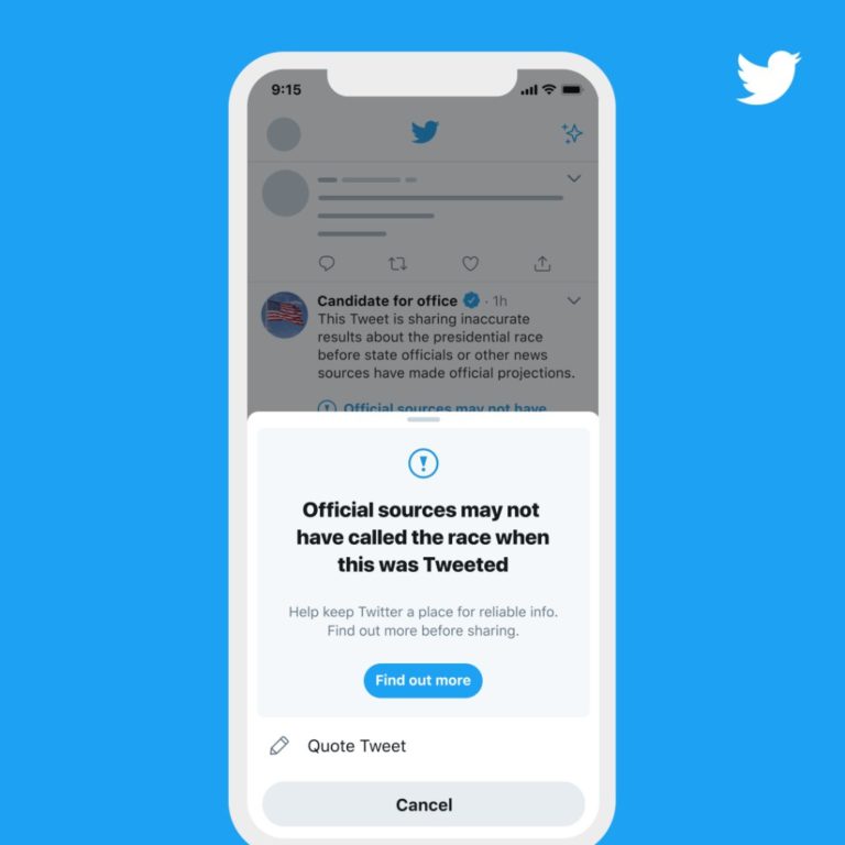 Twitter Outlines Steps for Tweets With Inaccurate or Premature Election ...