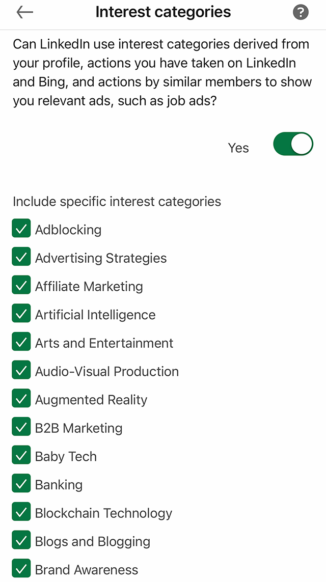 LinkedIn: How to Change Your Advertising Interest Categories
