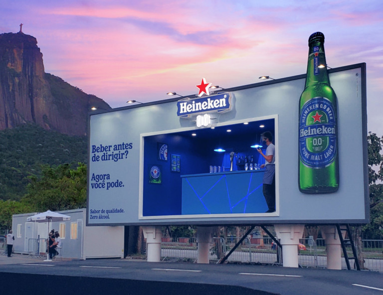 Heineken Creates Clever Billboard That Doubles as a Bar