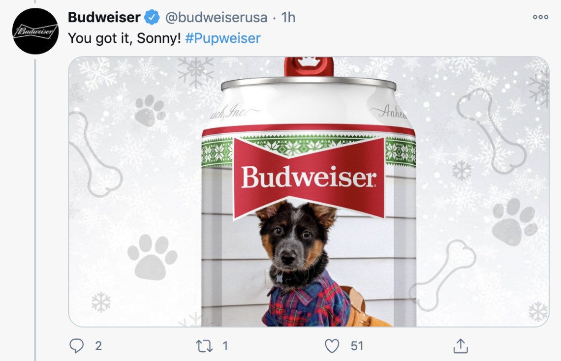 You Can Put Your Pup on a Can of Budweiser