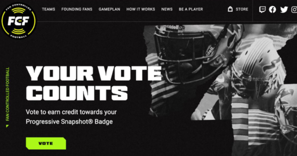 Progressive Signs With Football League Where Fans Call Plays