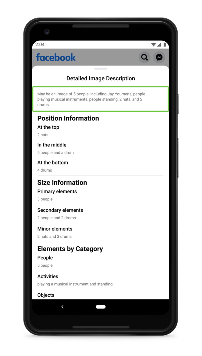 Facebook to Pack More Details Into Descriptions of Images for Blind ...