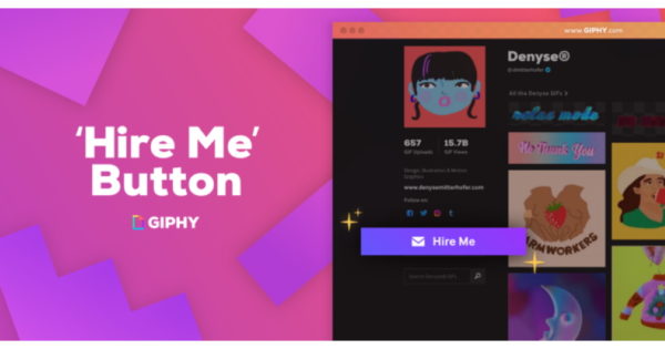Giphy Adds Hire Me Button
