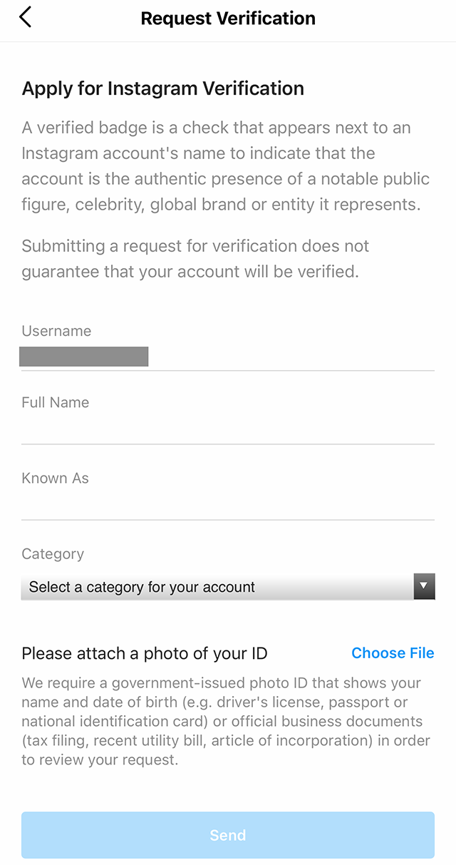 Instagram: How to Request Verification