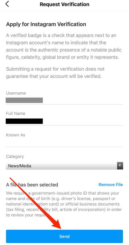 Instagram: How to Request Verification