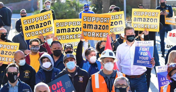 Pressures Mount on Amazon as Union Issue Looms