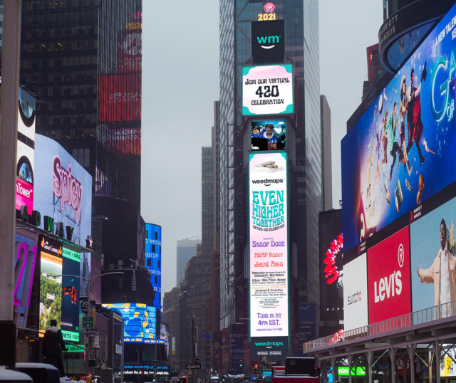 For 4/20, Weedmaps Towered Over Times Square