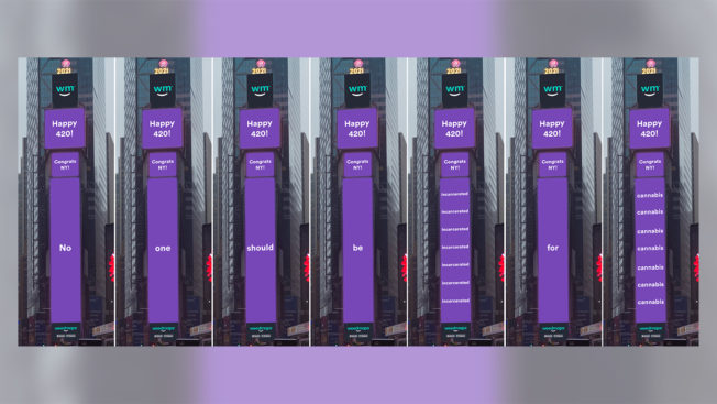 For 4/20, Weedmaps Towered Over Times Square