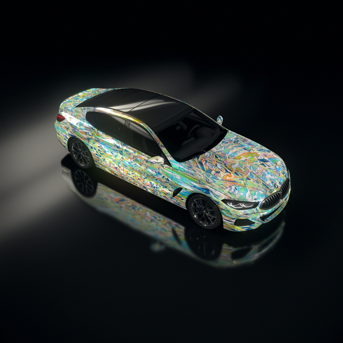 BMW Projected AI-Generated Art Onto Its Cars