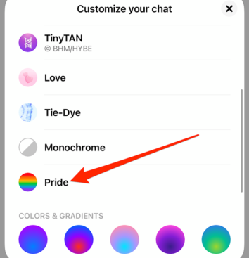 Messenger From Facebook: How to Use the Pride Month Chat Theme