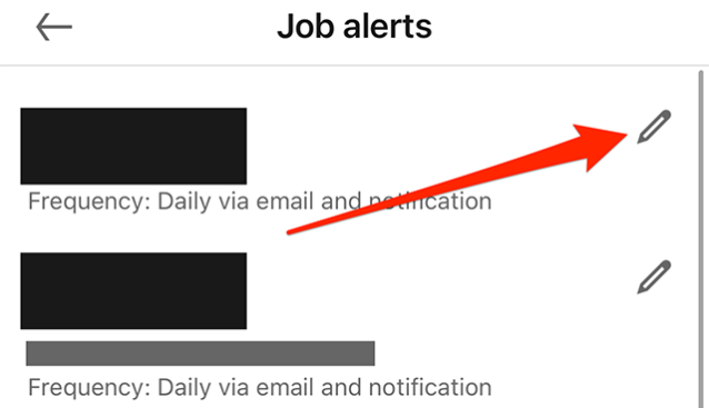 LinkedIn: How to Edit a Job Alert