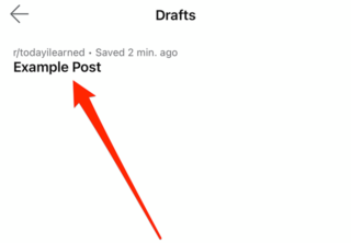 Reddit: How to Edit a Draft Post