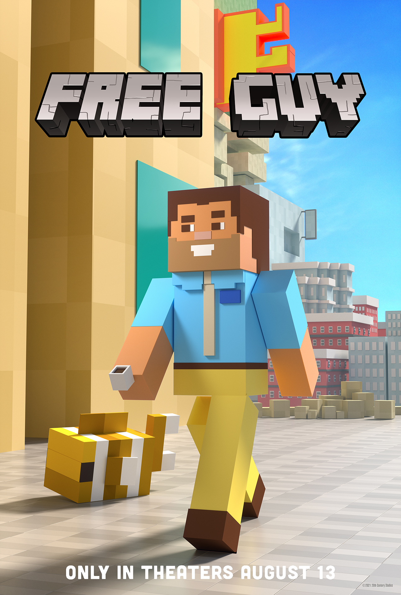 Free Guy Posters: The Story Behind the Pexel Perfect Video Game Homeage ...