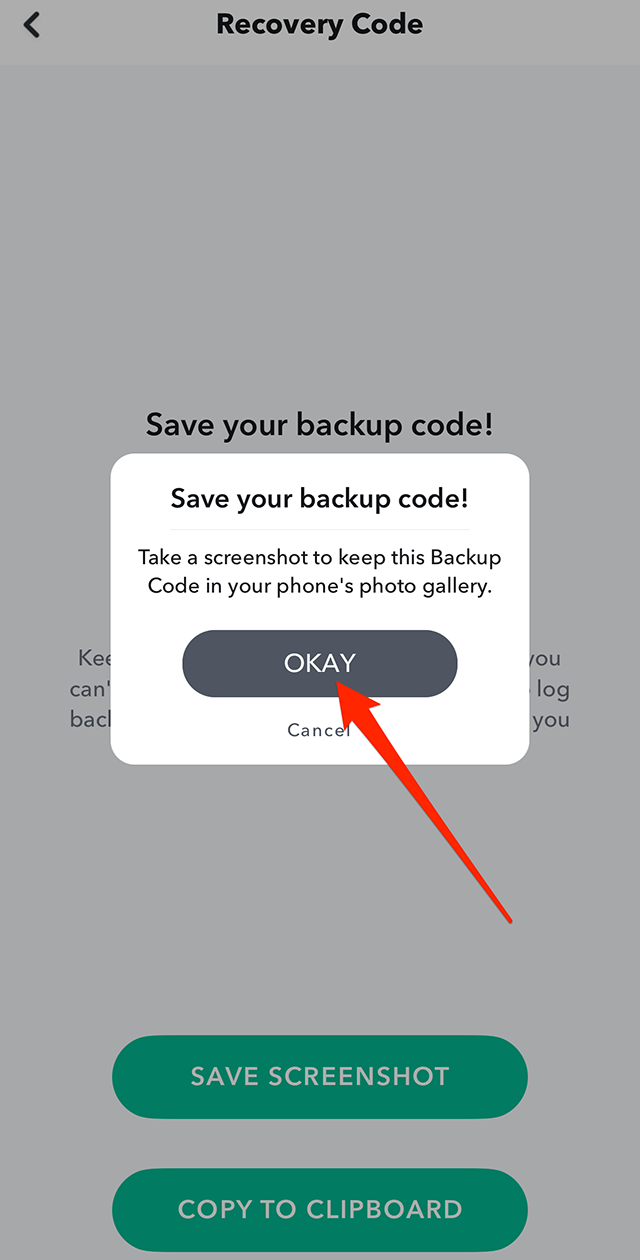 Snapchat: How to Generate an Account Recovery Code