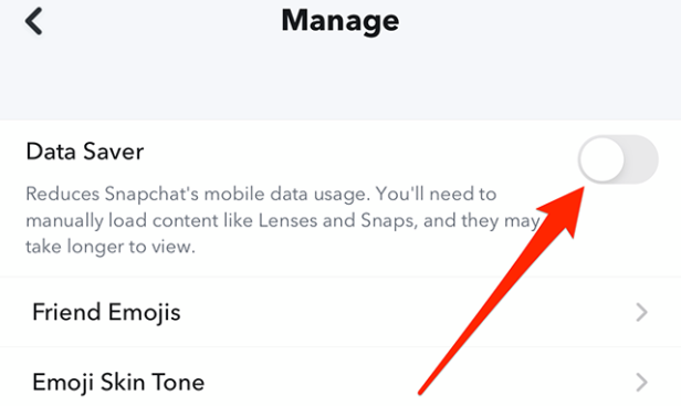Snapchat: How to Turn on Data Saver