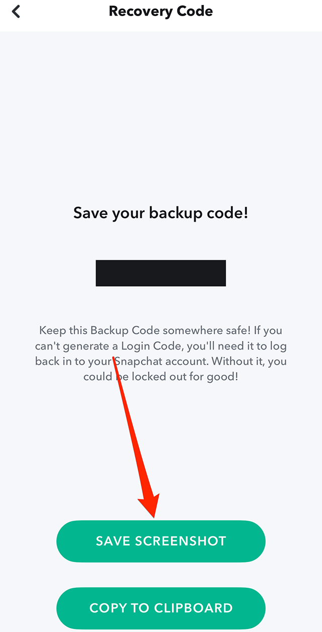 Snapchat: How to Generate an Account Recovery Code