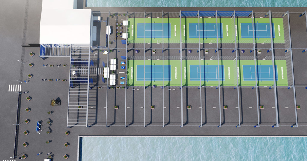 Amex Serves Tennis Court Pop-Up for US Open's Return