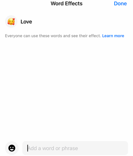 Messenger From Facebook: How to Create Word Effects