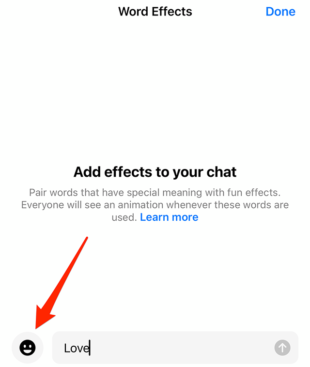 Messenger From Facebook: How to Create Word Effects