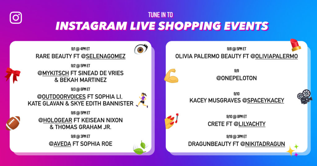 Instagram Kicks Off 10+ Days of Live Shopping