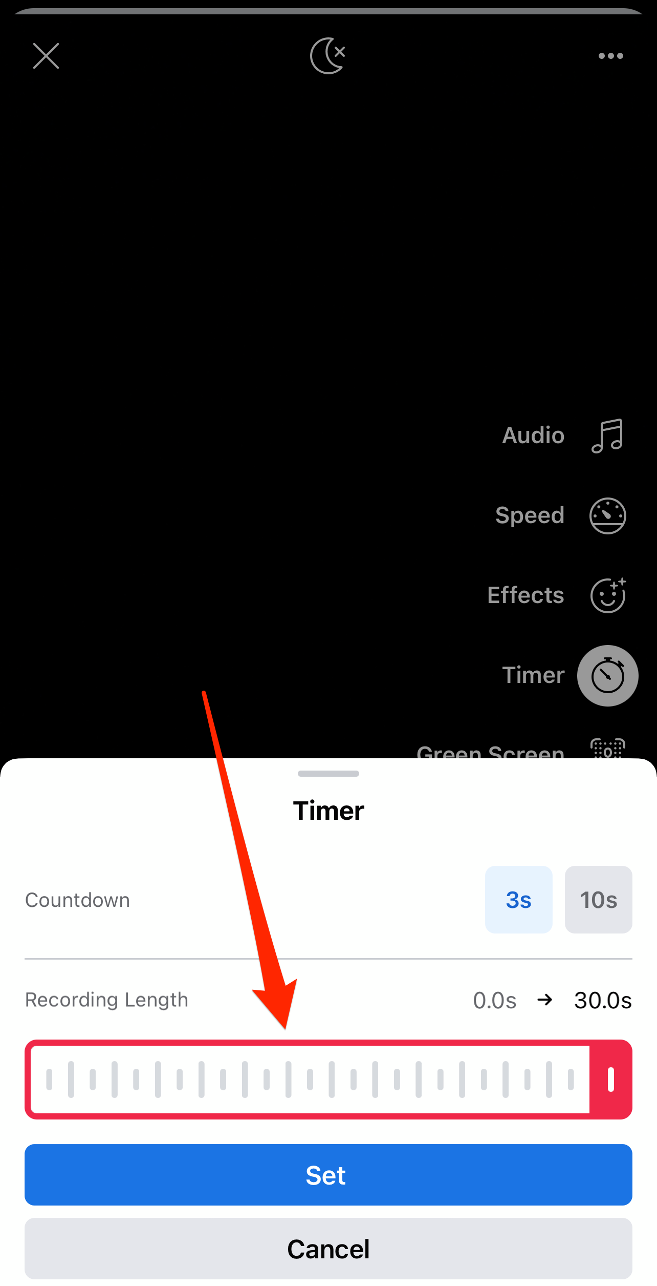 Facebook Reels: How to Record a Reel Using a Timer