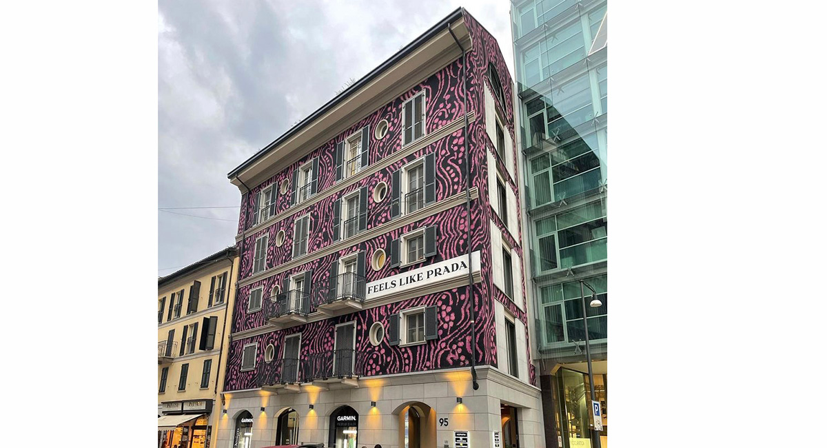 Prada Dresses European Buildings to Promo Latest Collection