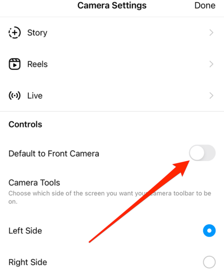 Instagram Stories: How to Use the Front Camera By Default