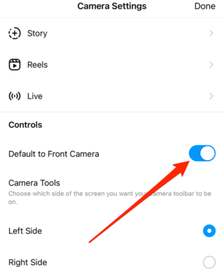 Instagram Stories: How to Use the Front Camera By Default