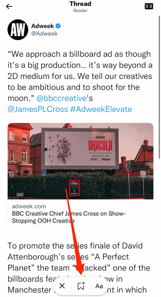 Twitter Blue: How to View Threads in Reader