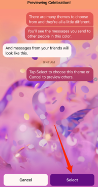 Messenger: How to Use the Celebration Chat Theme
