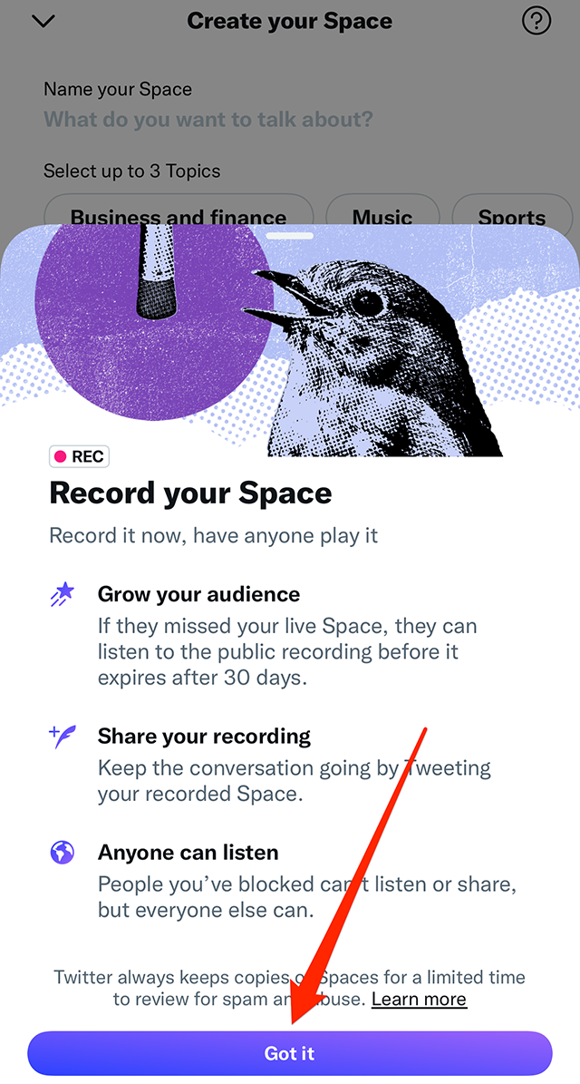 Twitter: How to Record Your Twitter Spaces