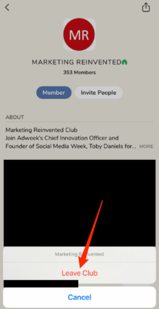 Clubhouse: How to Leave a Club