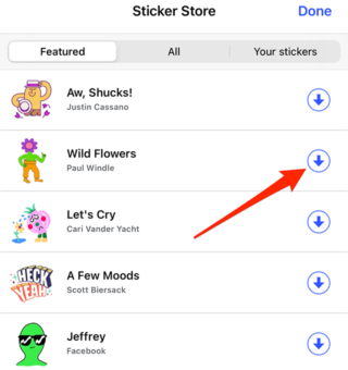 Messenger Kids: How to Download Sticker Packs