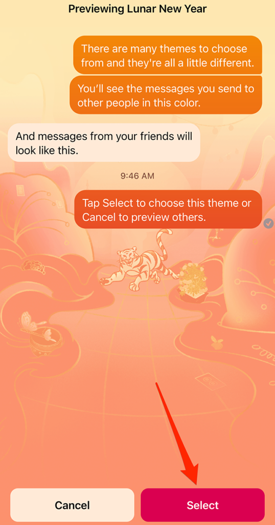 Messenger: How to Use the Lunar New Year Chat Theme