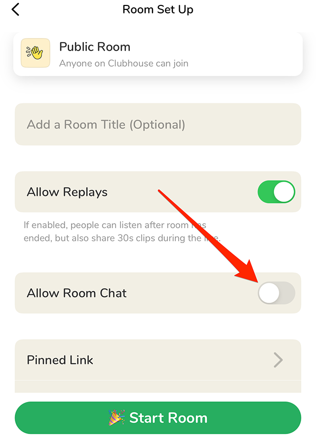 Clubhouse: How to Turn On In-Room Chat