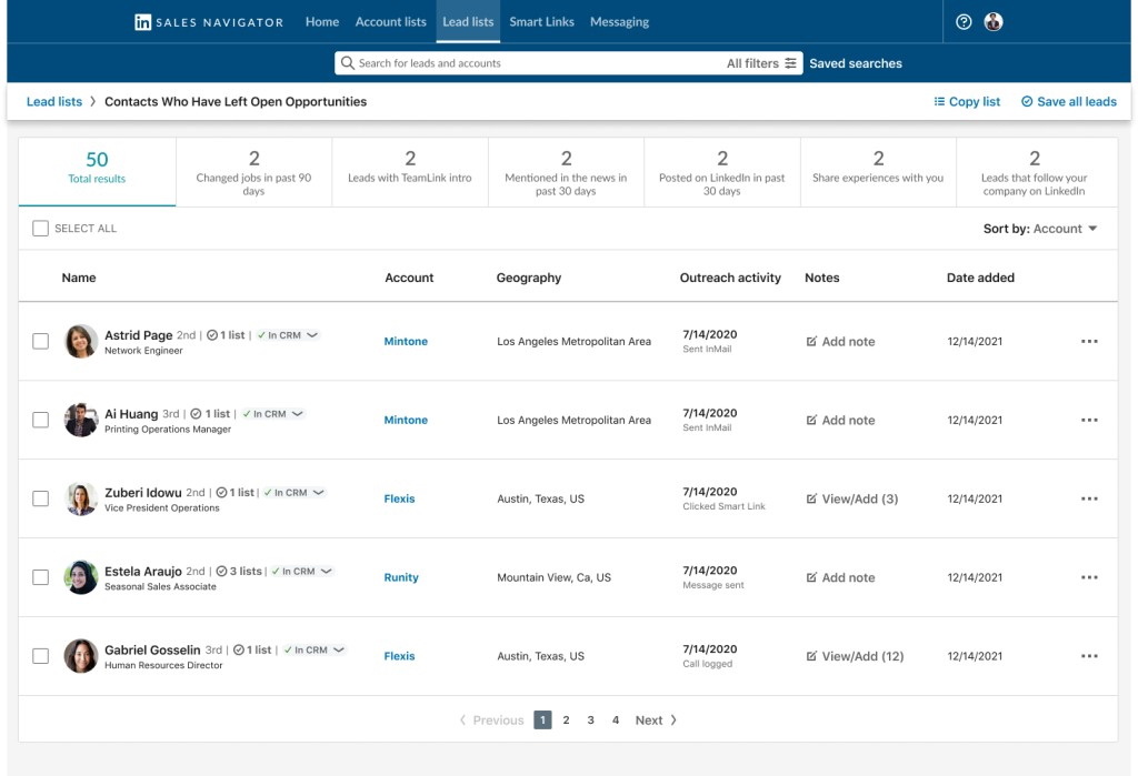 LinkedIn Revamps Search Experience in Sales Navigator