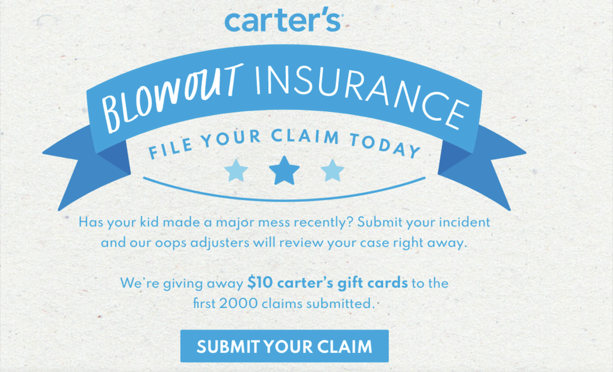 Carter's Offers 'Blowout Insurance' For Baby Poop Disasters
