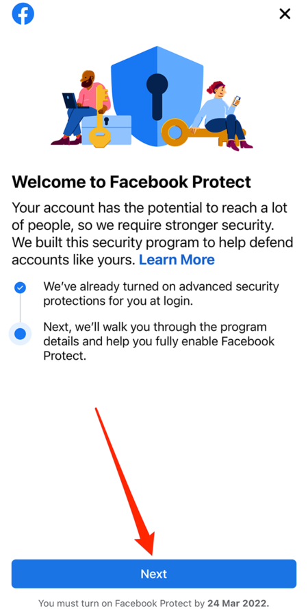 Facebook: How to Turn On Facebook Protect
