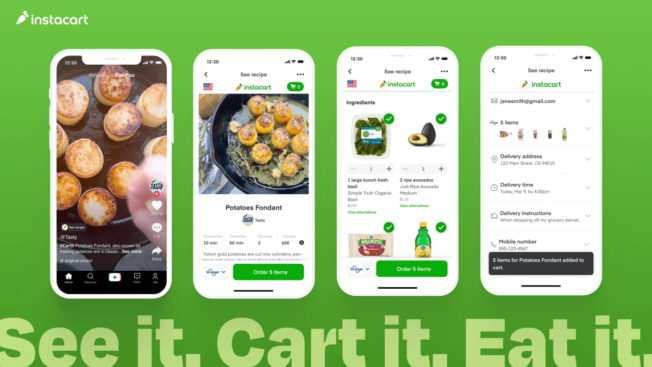 Instacart Debuts Shoppable Recipes With TikTok, Hearst Magazines, Tasty