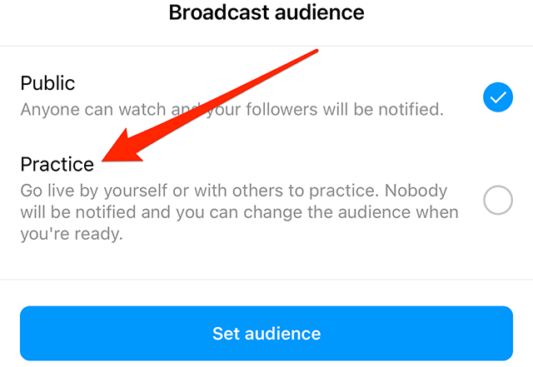 Instagram: How to Create a Practice Live Video