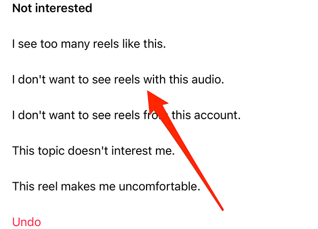 Instagram Reels: How to Tell Instagram You Don't Like Certain Audio