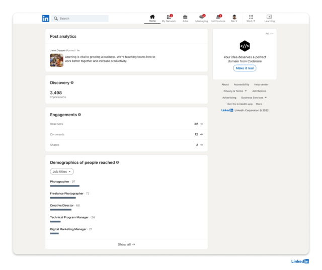 LinkedIn Adds Analytics, Audience Growth Features for Creators