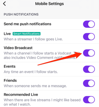 Twitch: How to Manage Your Push Notifications Settings