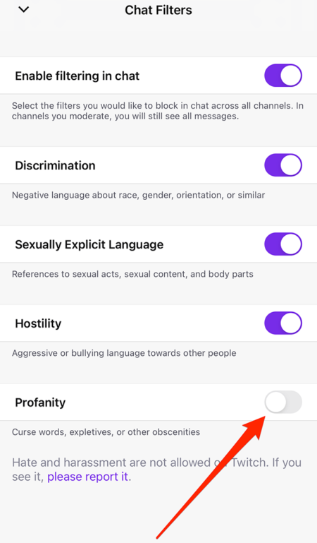 Twitch: How to Hide Profanity in Chat