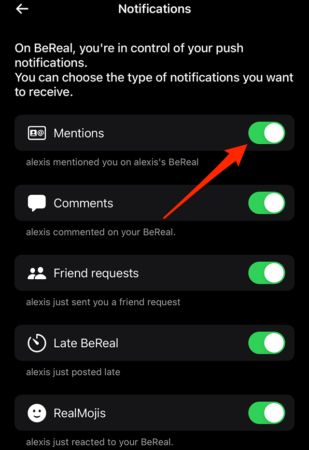 BeReal: How to Change Your Notifications Settings
