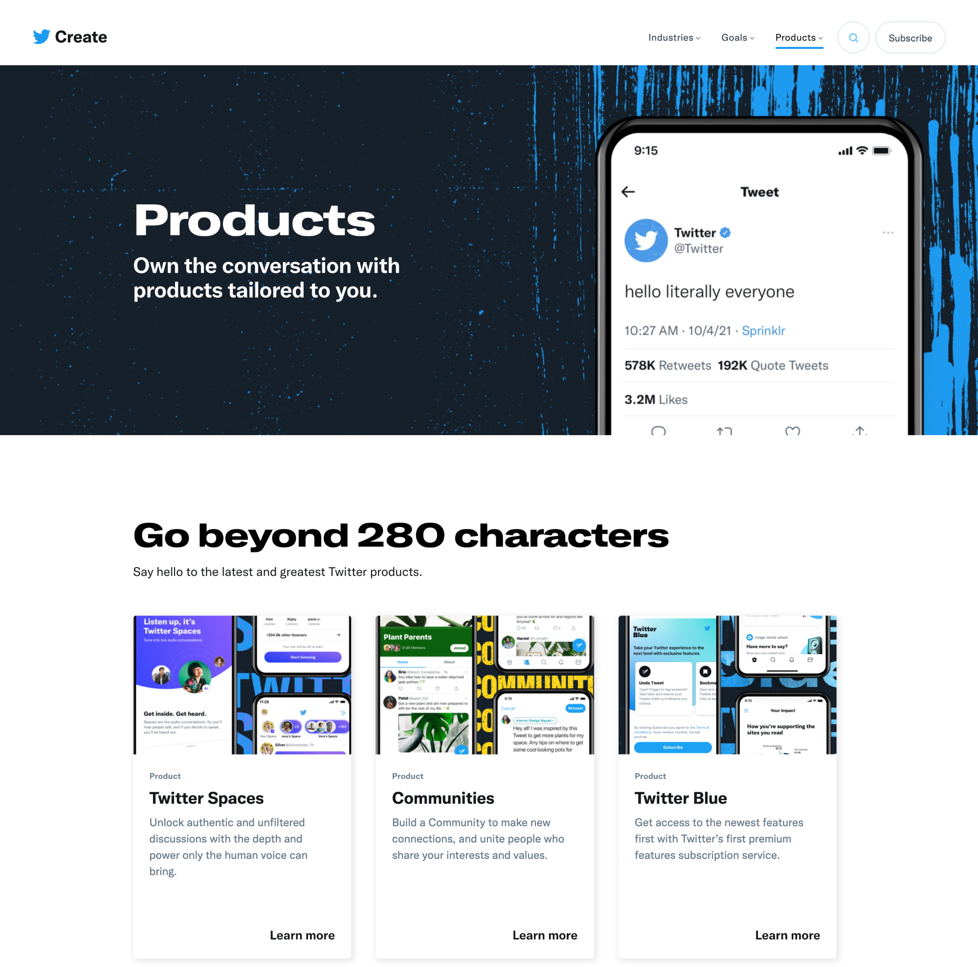 Twitter Media Becomes Twitter Create