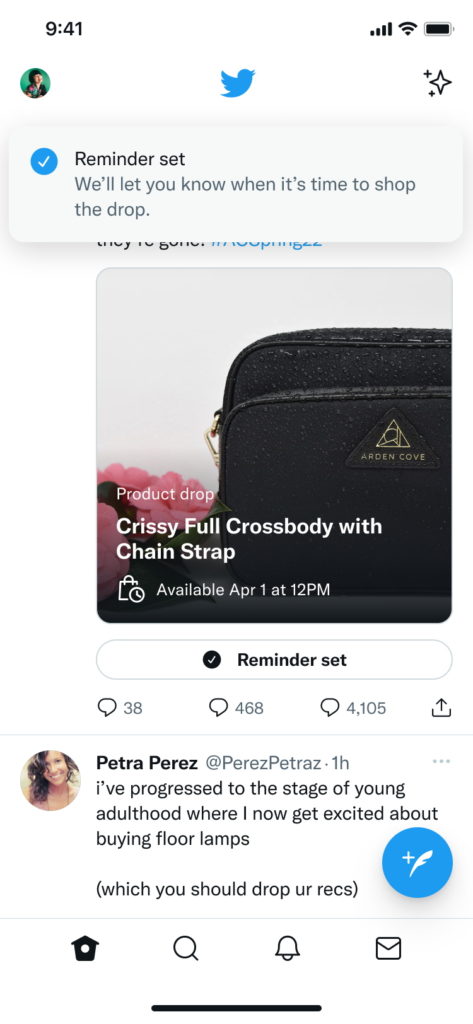 Twitter Debuts Product Drops