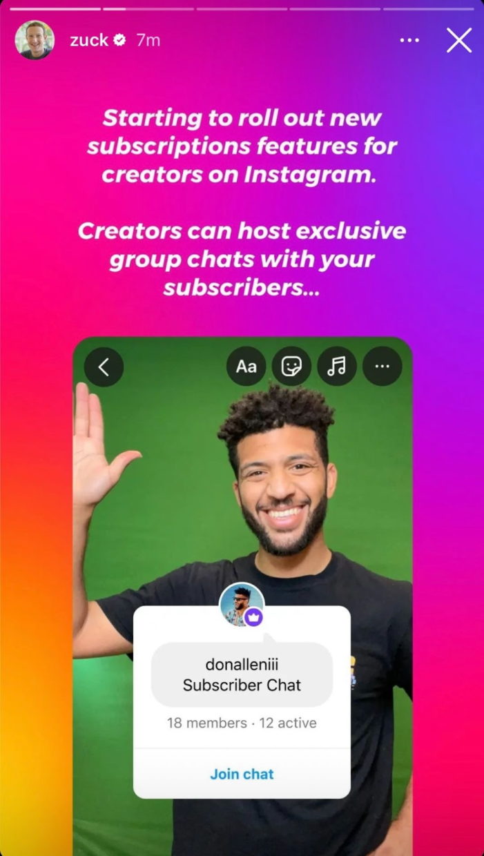 Several New Options Added to Instagram Subscriptions Test