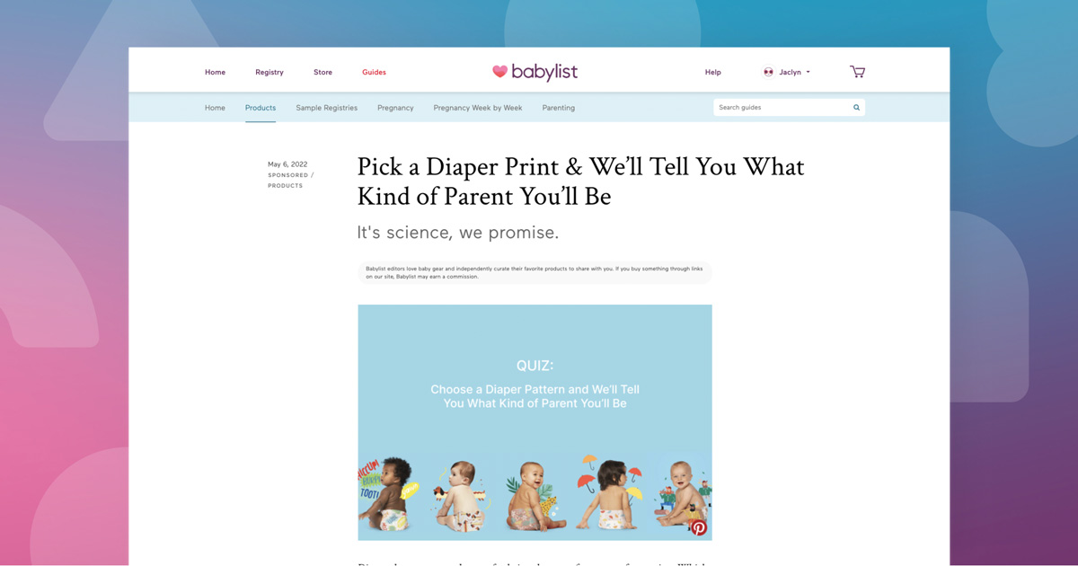 Babylist Rolls Out The Push Studio for Customized Content