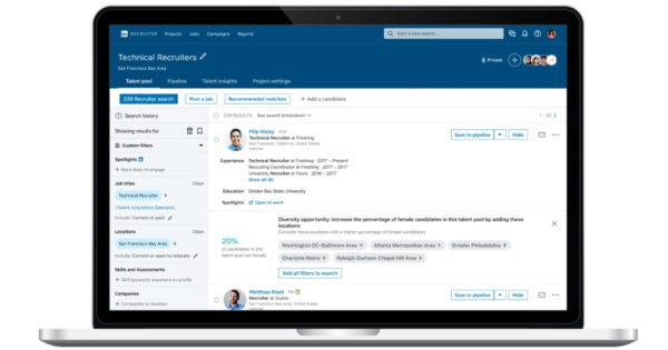 LinkedIn Adds Ways for Recruiters to Ensure Diversity in Their Talent ...